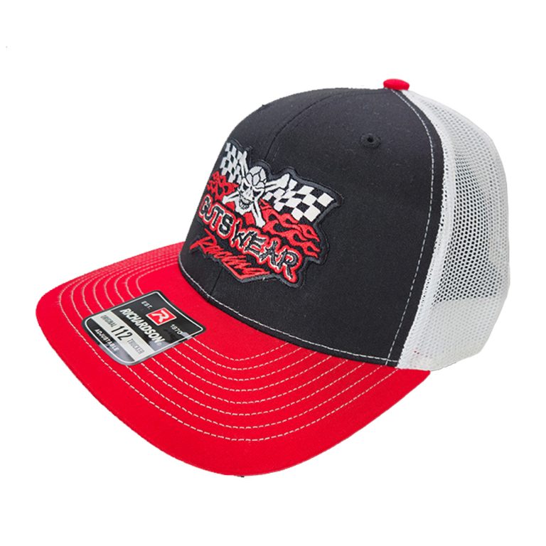 Guts Wear Racing Black Red, and White Hat - Guts Wear