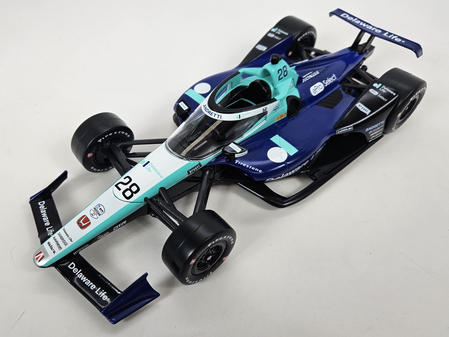1:18 GL 2024 Marcus Ericsson #28 Delaware Life Andretti Global Indycar ...