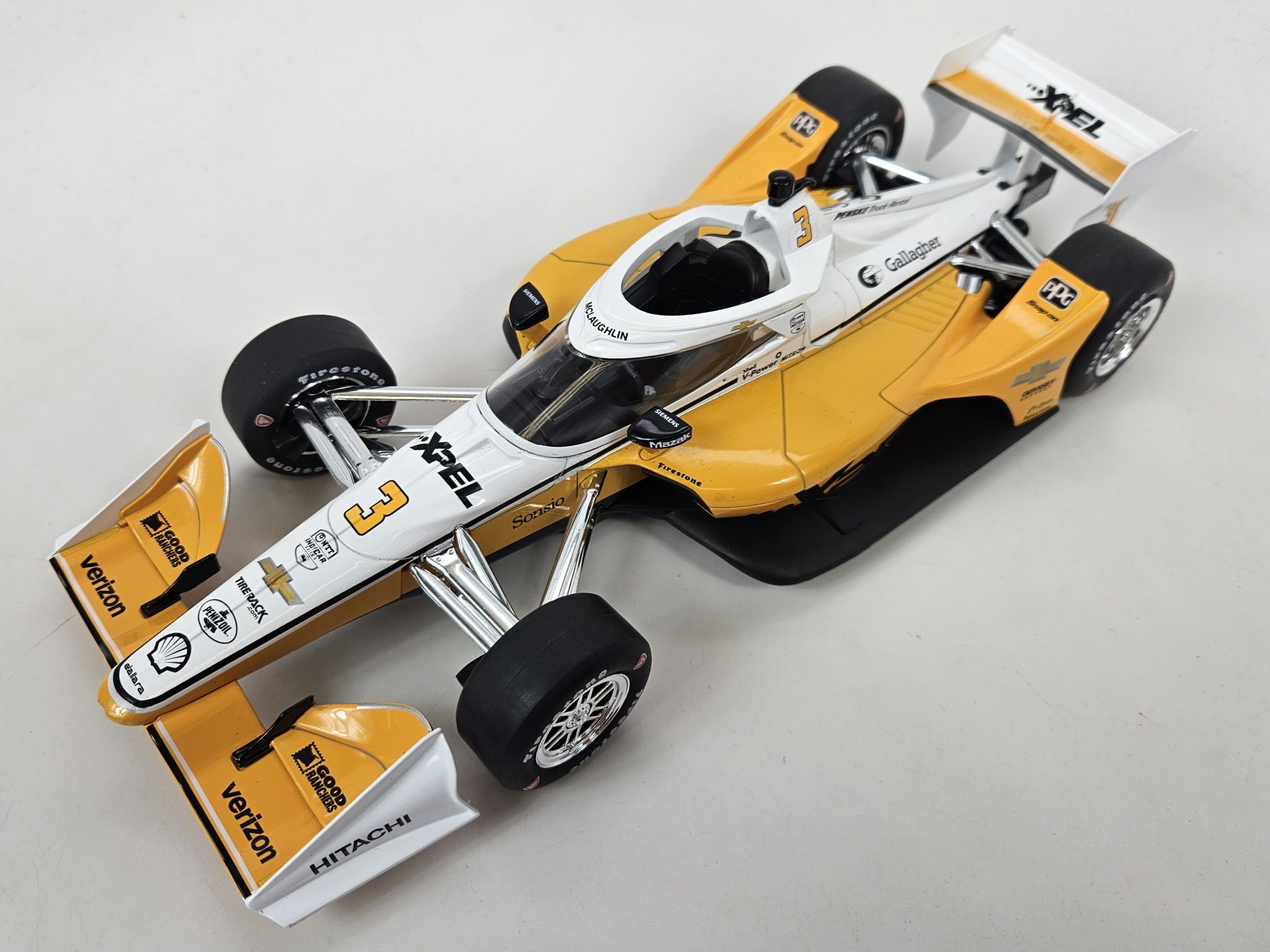 1:18 IXO 2025 Scott Mclaughlin #3 Xpel Team Penske Indycar Diecast By IXO Model Cars - Guts Wear