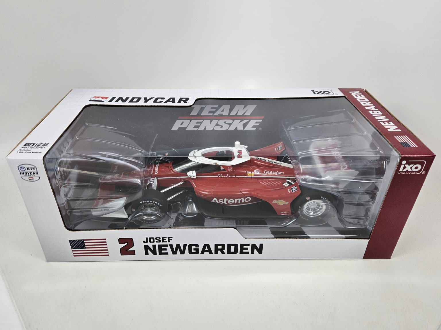 1:18 IXO 2025 Josef Newgarden #2 Astemo Team Penske Indycar Diecast By ...