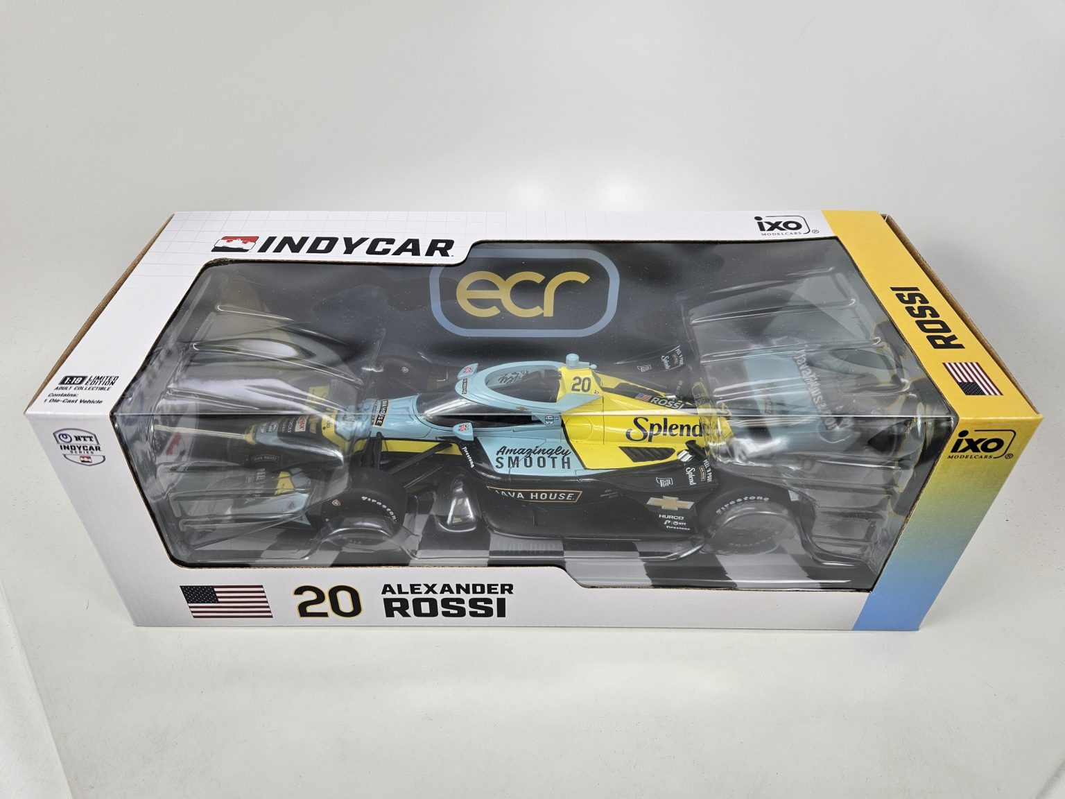 1:18 IXO 2025 Alexander Rossi #20 Java House Ed Carpenter Racing ...