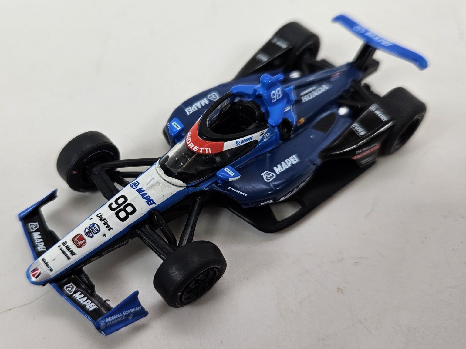1:64 IXO 2025 Marco Andretti #98 Mapei Andretti Global Indycar Diecast ...