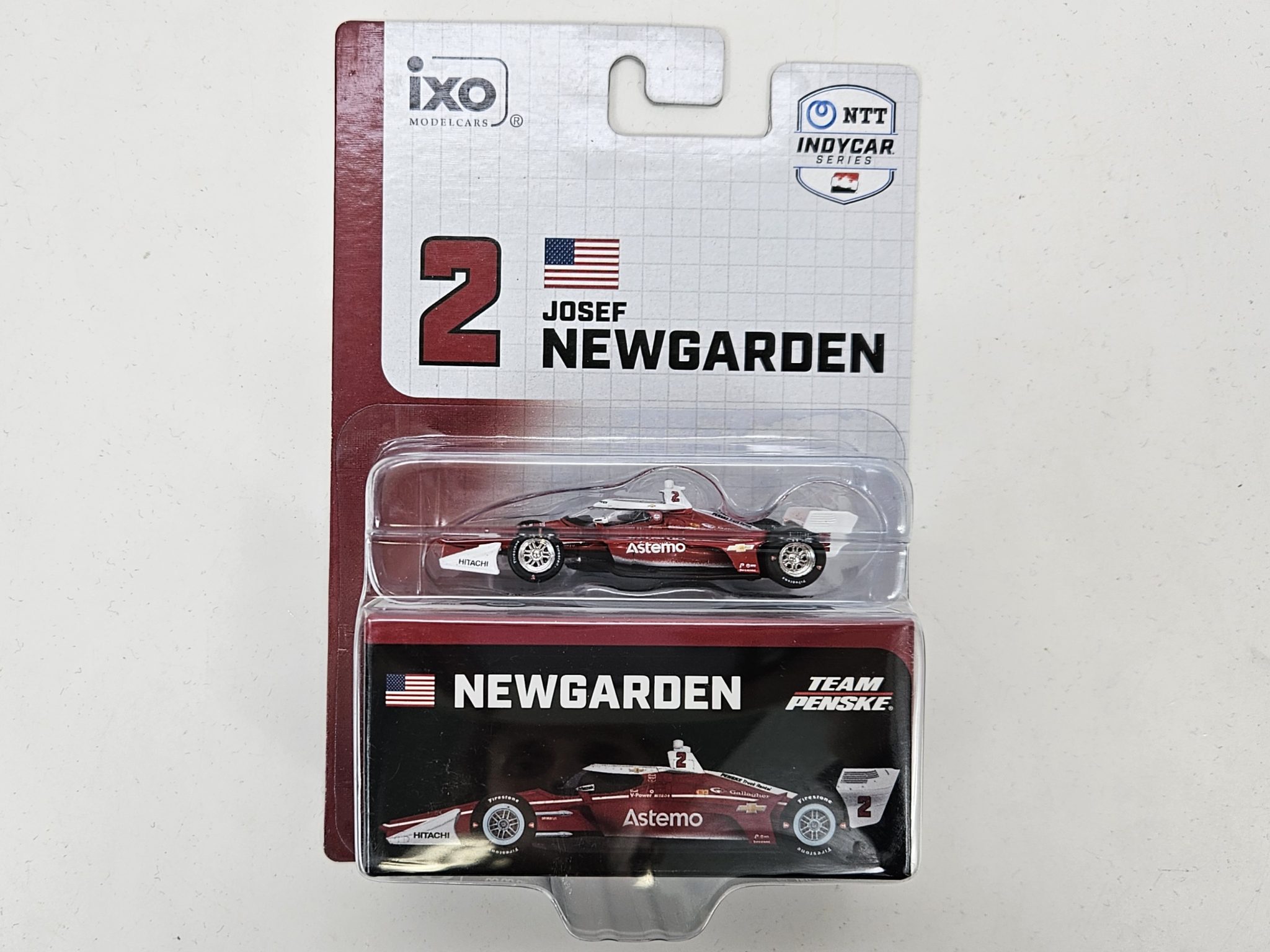 1:64 IXO 2025 Josef Newgarden #2 Astemo Team Penske Indycar Diecast By ...